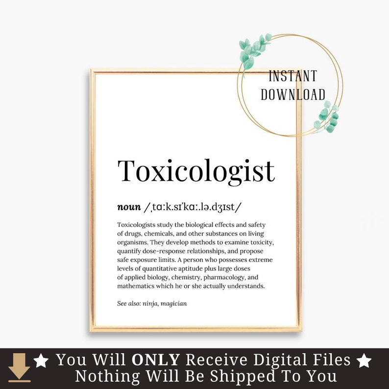 Toxicologist Gift Toxicology Gifts Print Poster Card Wall Art - Etsy