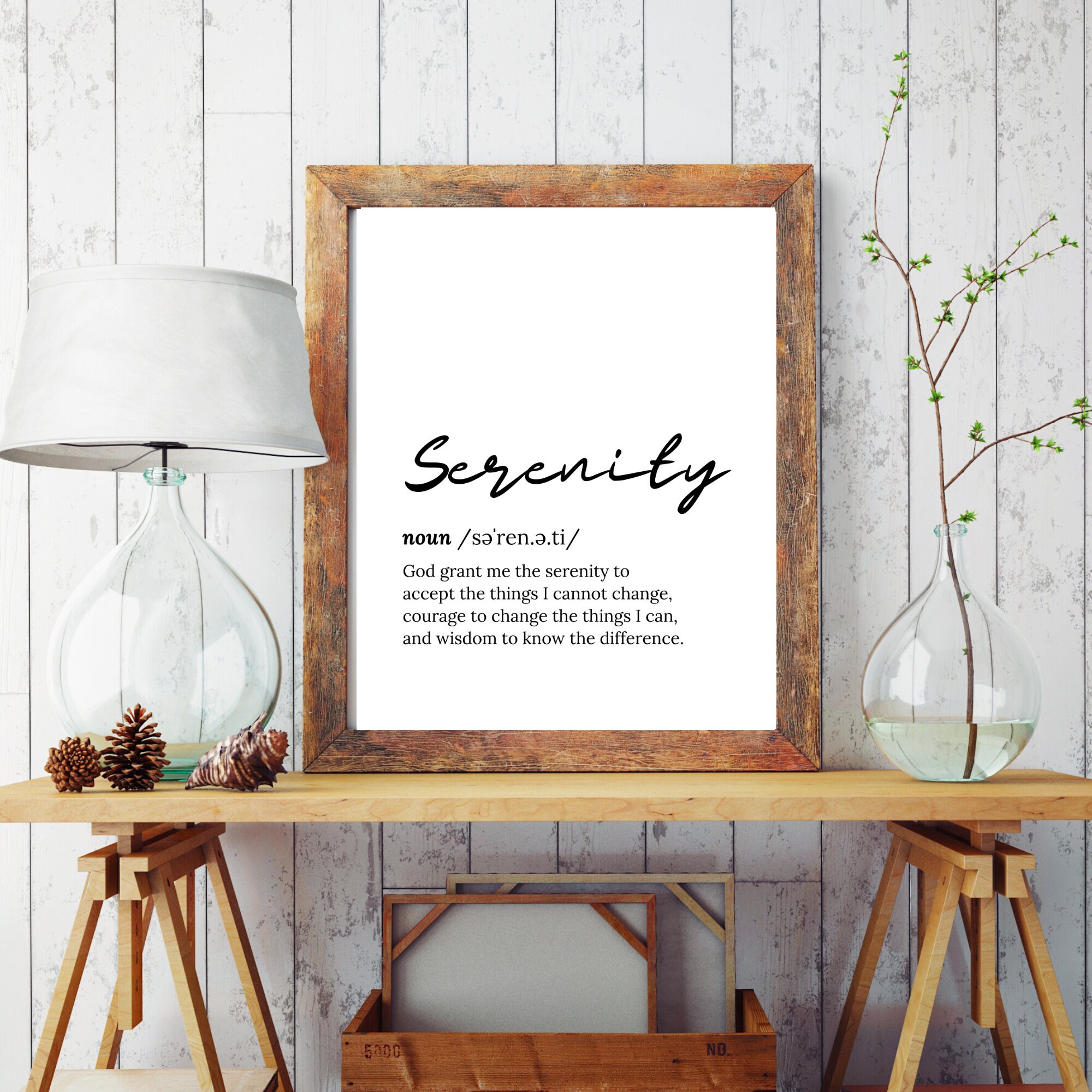 Serenity Prayer Sign Serenity Prayer Quote Printable Wall art | Etsy