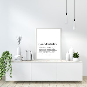 Confidentiality Poster Social Worker Quotes Therapist Counselor Office ...