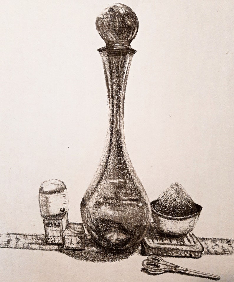 Artisan Artifacts, Print Drawing, Black and White Drawing, Graphite ...