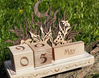 Wooden Block Calendar - Etsy
