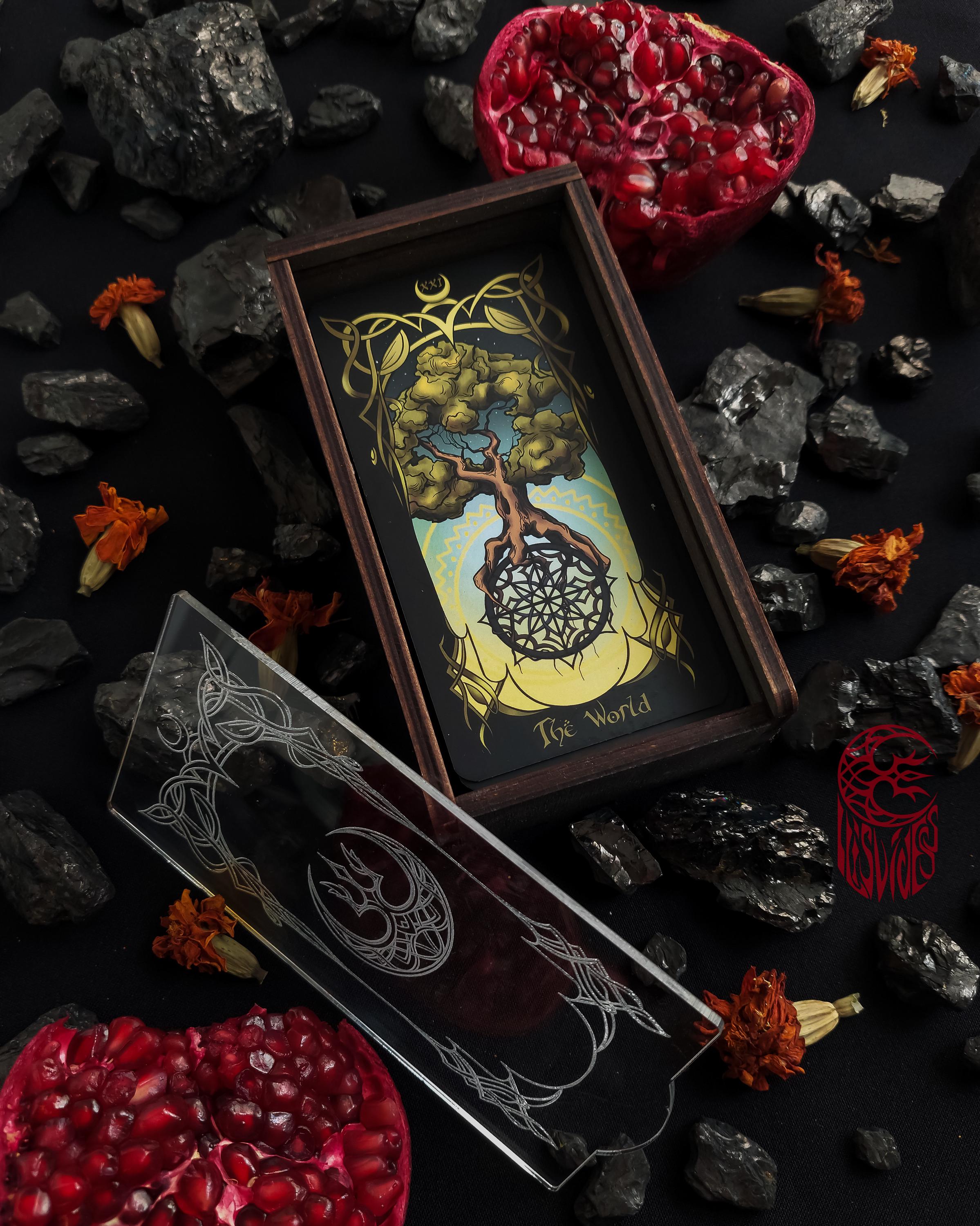 MOONLIGHT Tarot Deck With Guidebook, 78 Cards, Dark Tarot Deck for ...