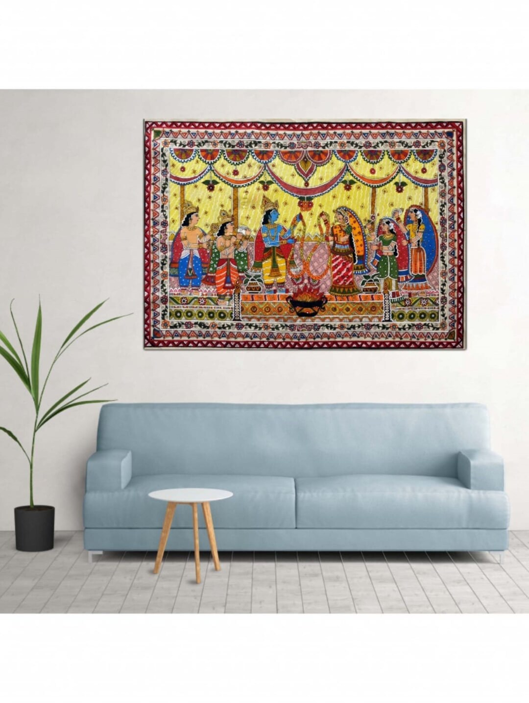 Ramayan Print,madhubani Painting, Madhubani Ramsita Vivah, Traditional ...