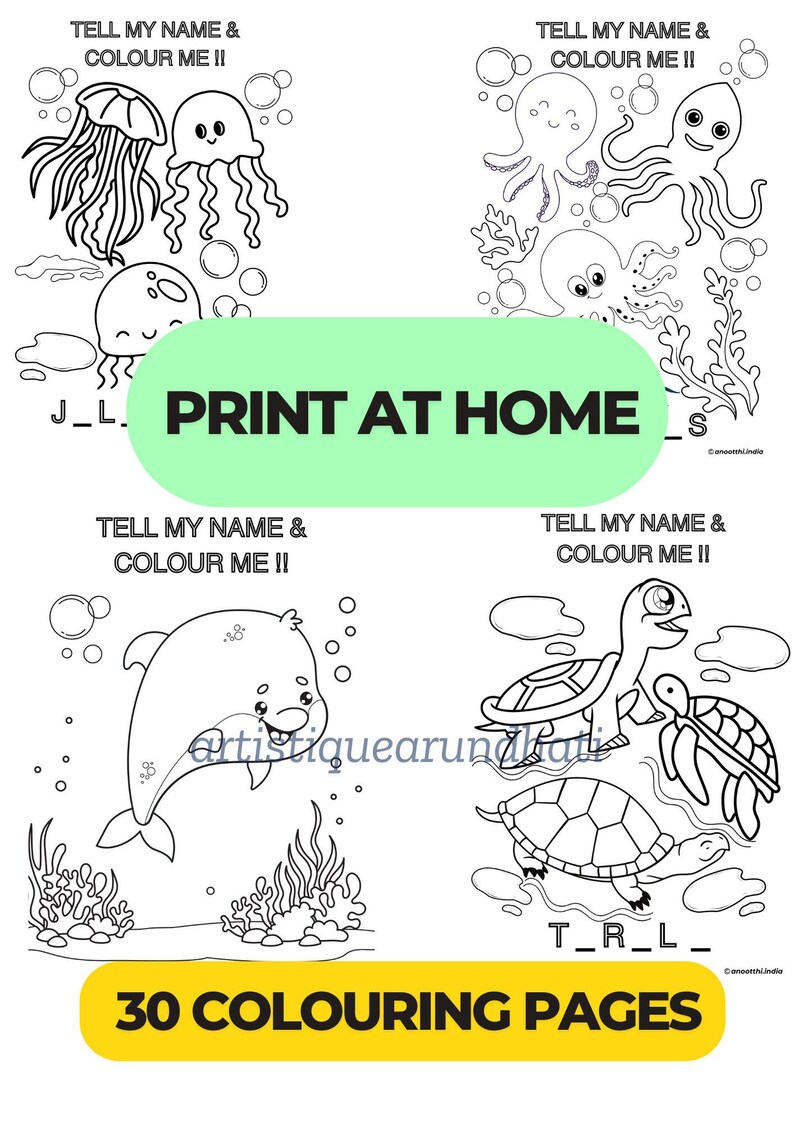 Buy Printable Safari Animals Coloring Pages | 30 Animals Coloring ...
