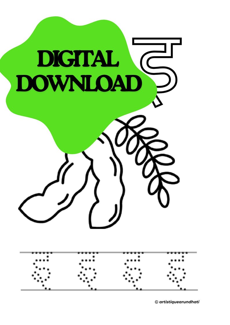 Hindi Alphabet Coloring Pages: Swar Vowels Worksheet (digital Download ...