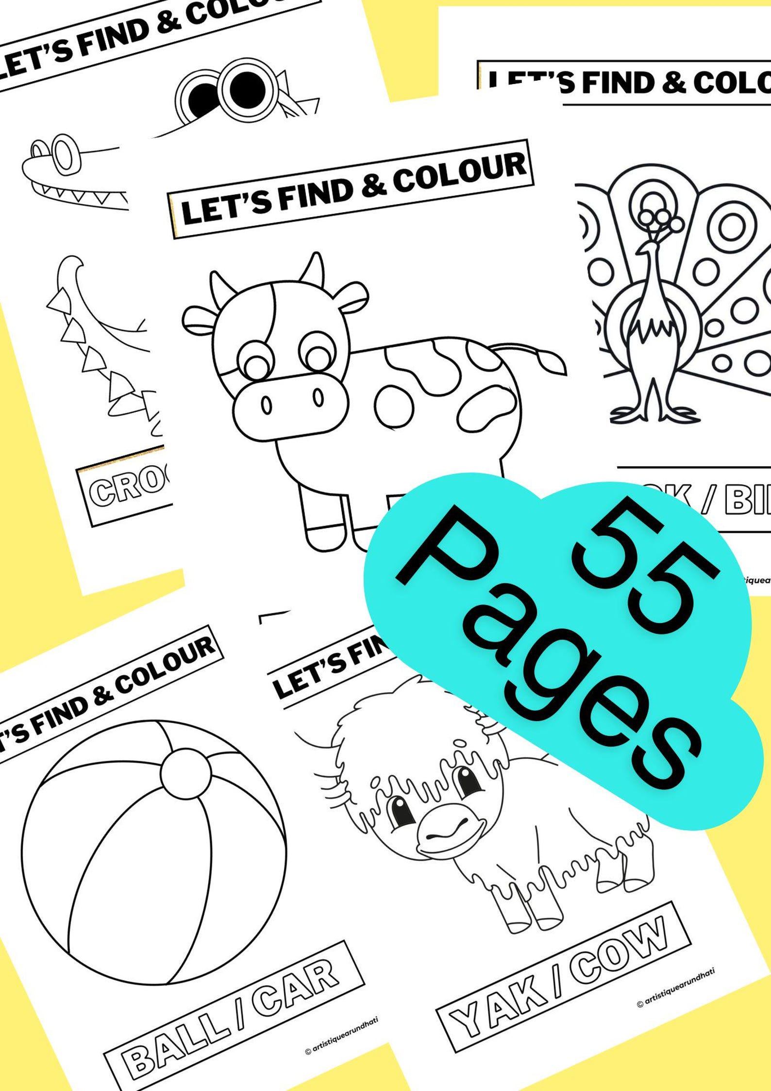 55 Printable Colouring Pages for Kids Toddlers Preschoolers Colouring ...