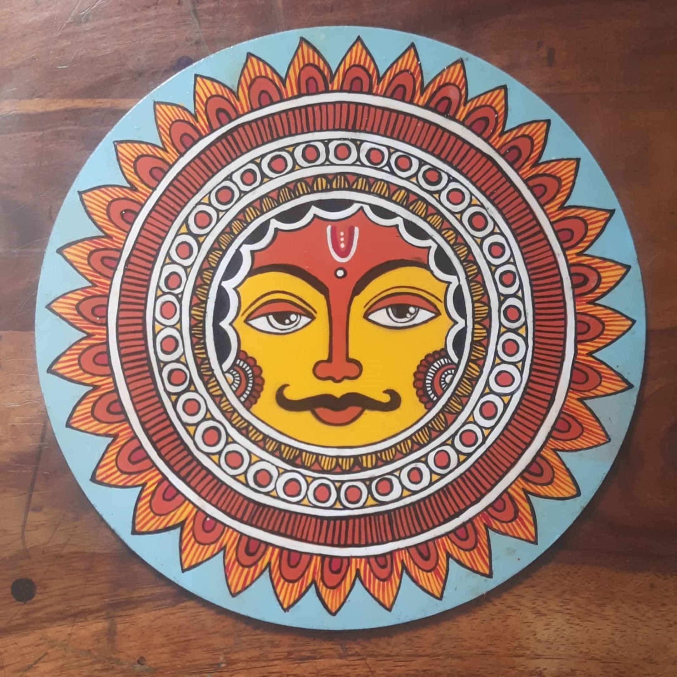 Madhubani Painting, Indian Folk Art, Sun and Moon Painting, Madhubani ...