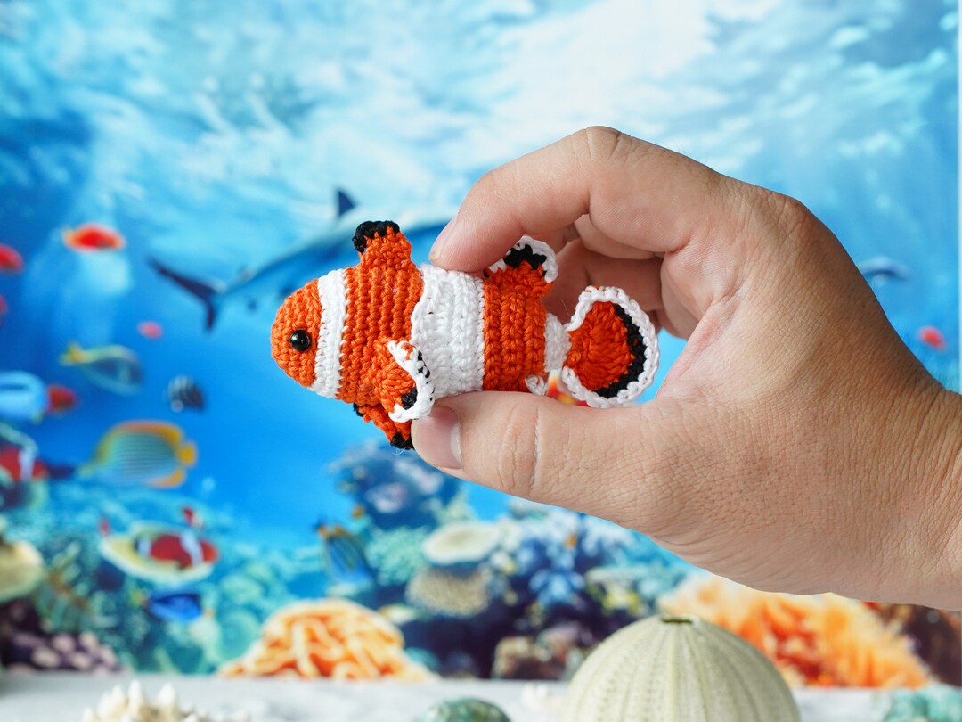 Crochet Mini Clownfish - Miniature Crochet Sea Animals - Sea Crochet ...