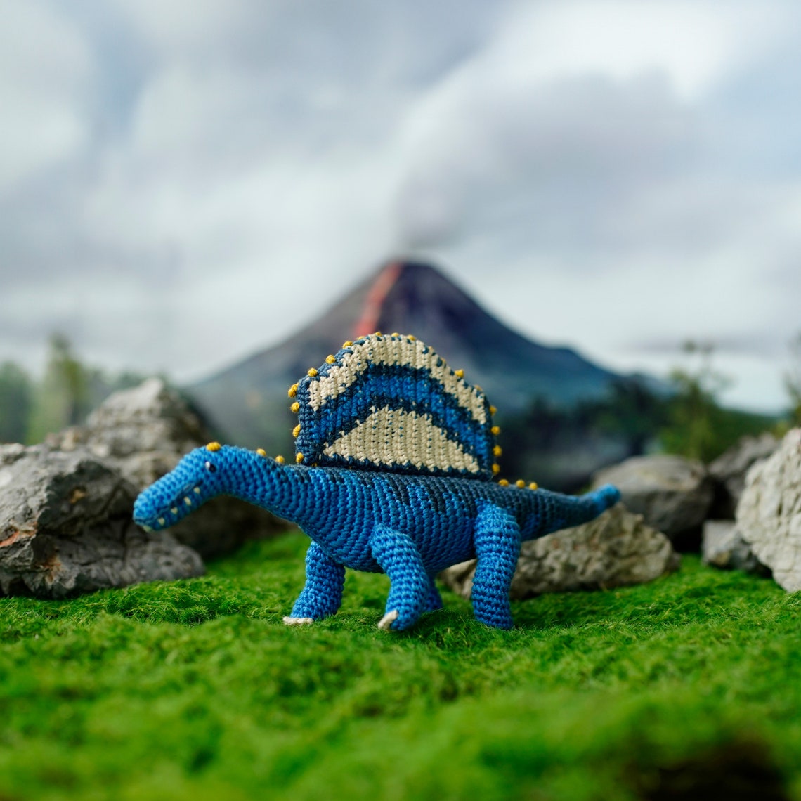 Mini Spinosaurus Crochet Plush Dinosaur | Small Stuffed Animals | Dino ...