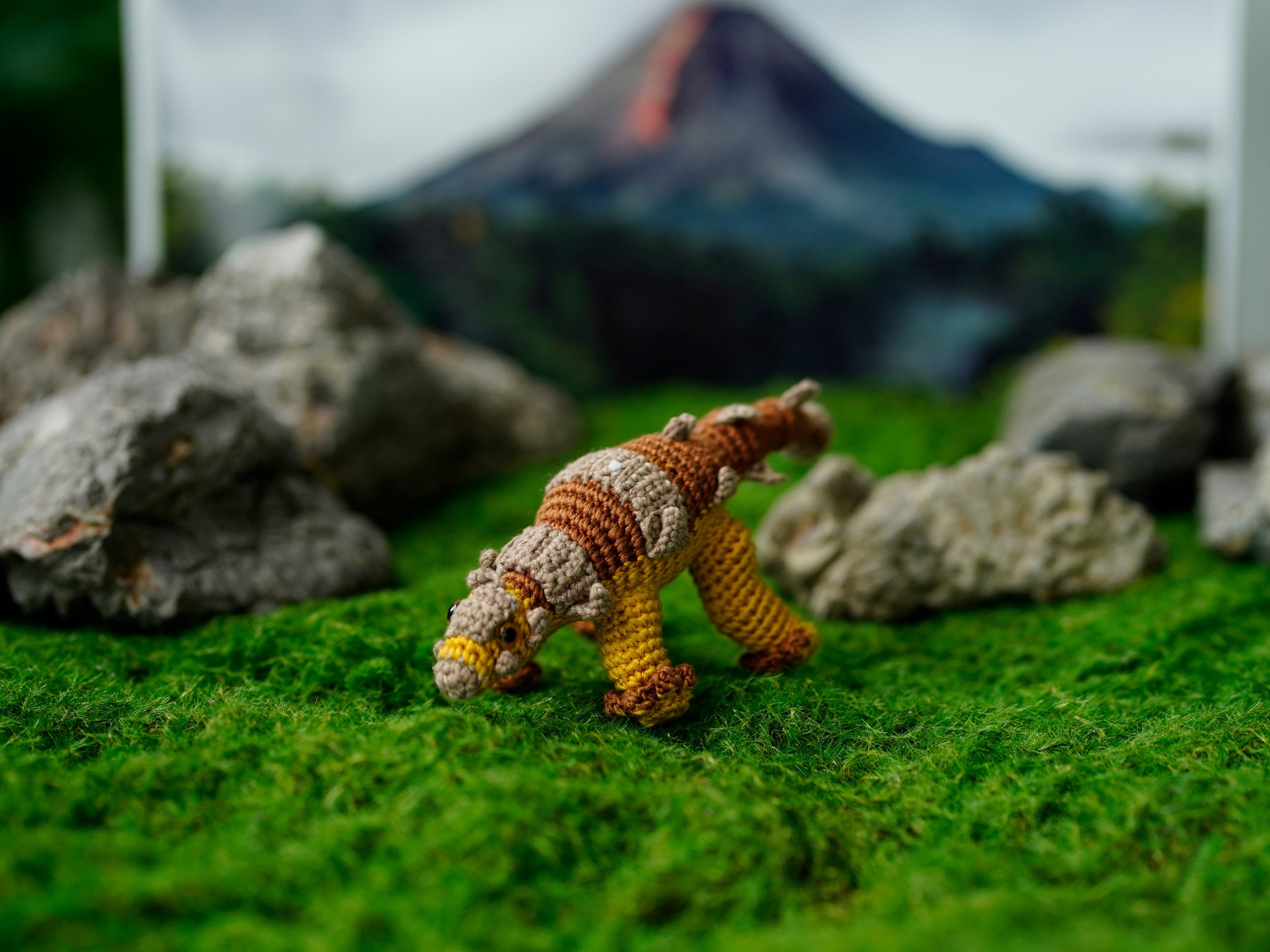 Crochet Mini Ankylosaurus Dinosaur - Miniature Crochet Dino - Finished ...