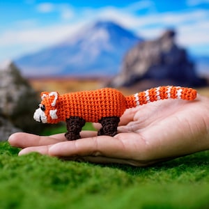 Tiny Red Panda Crochet Toy - Amigurumi Red Panda - Miniature Red Panda ...