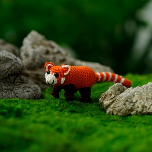 Tiny Red Panda Crochet Toy - Amigurumi Red Panda - Miniature Red Panda ...