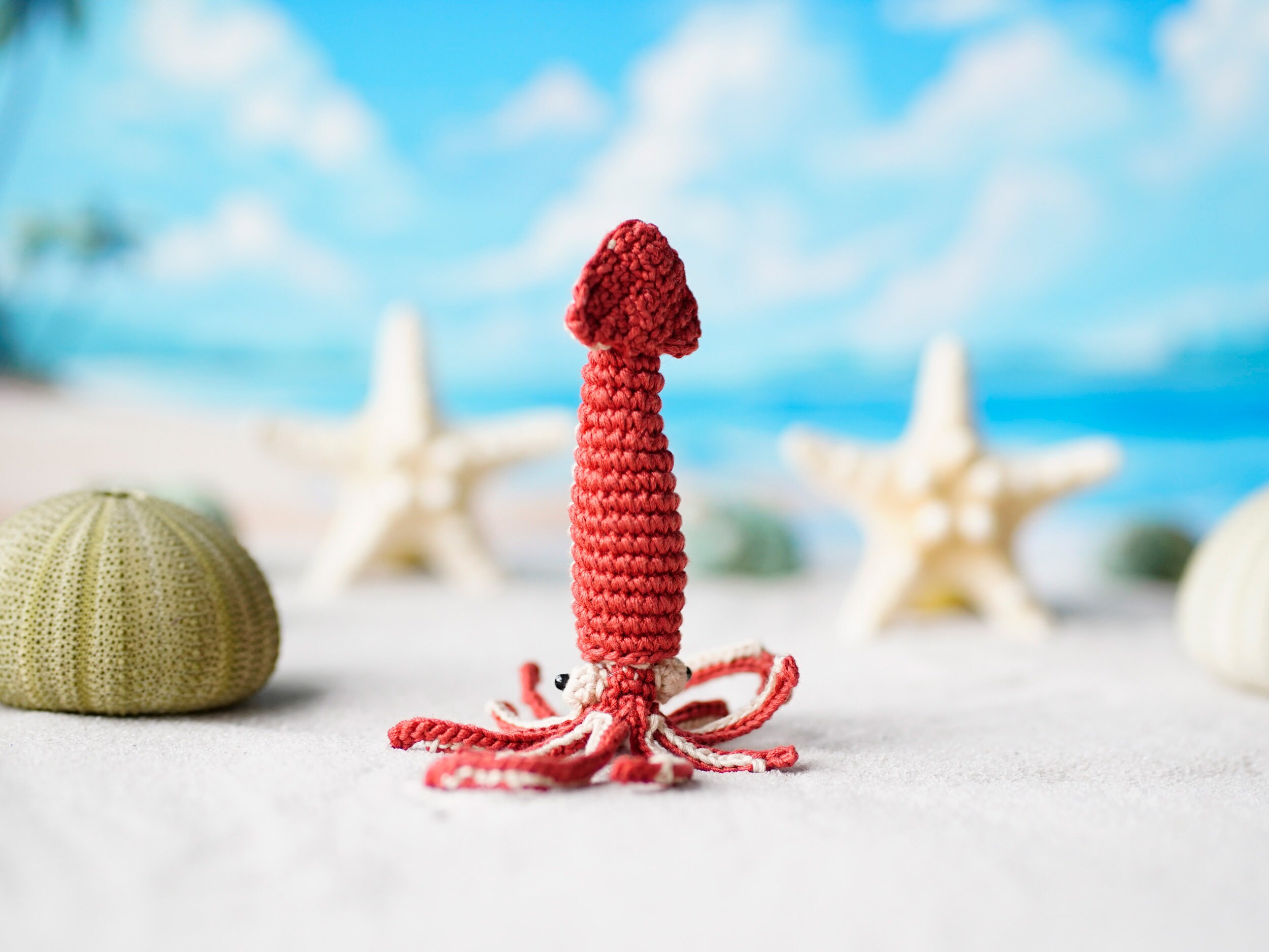 Mini Giant Squid Crochet - Crochet Squid Miniature Toy - Amigurumi ...