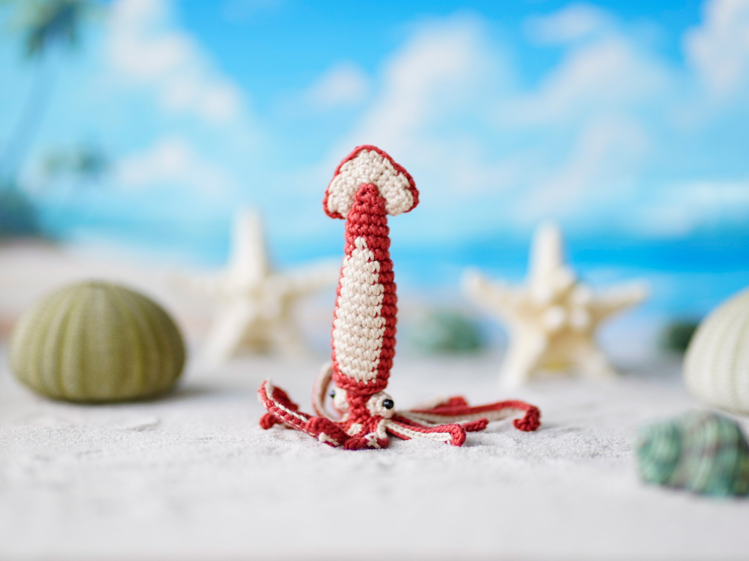Mini Giant Squid Crochet - Crochet Squid Miniature Toy - Amigurumi ...
