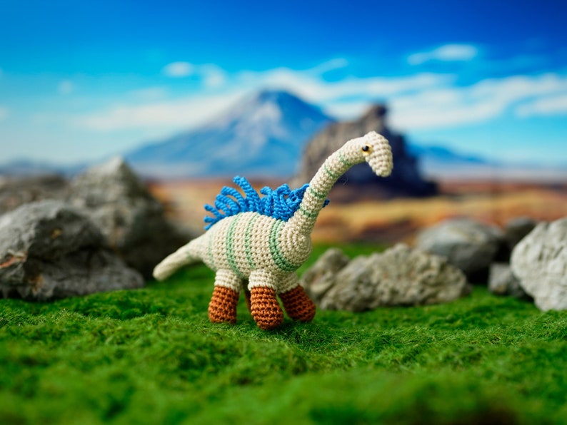 Miniature Agustinia Dinosaur - Mini Amigurumi Agustinia - Dinosaur ...