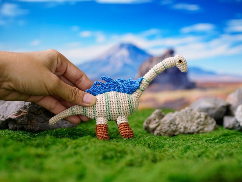 Miniature Agustinia Dinosaur - Mini Amigurumi Agustinia - Dinosaur ...