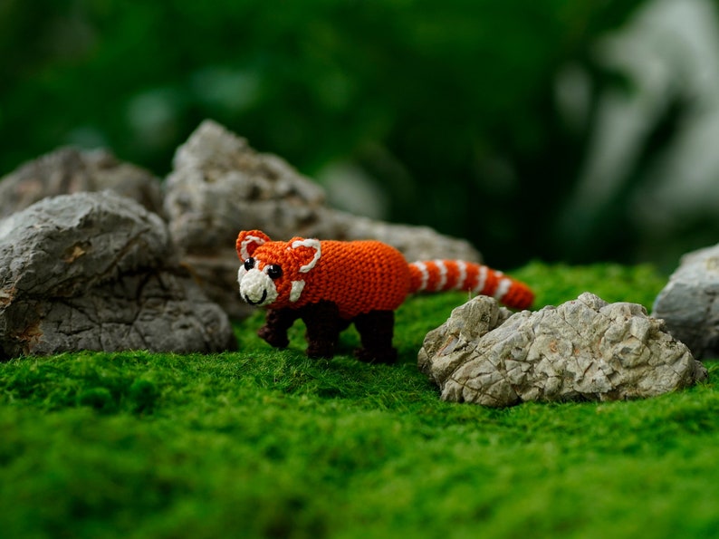 Tiny Red Panda Crochet Toy - Amigurumi Red Panda - Miniature Red Panda ...