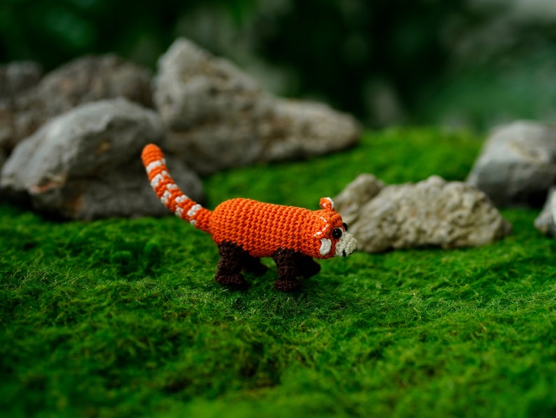 Tiny Red Panda Crochet Toy - Amigurumi Red Panda - Miniature Red Panda ...