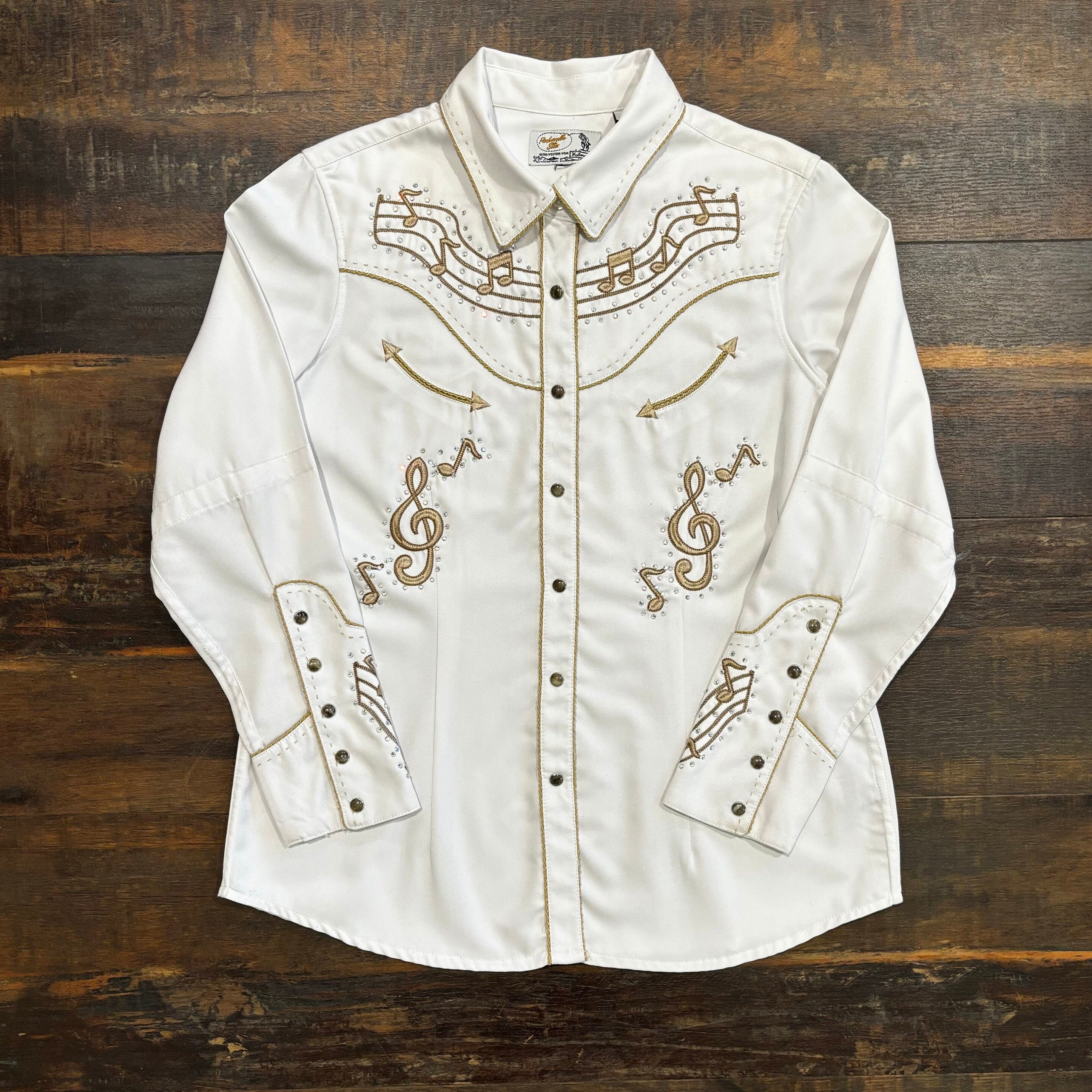 Vintage Western Rhinestone Shirt Panhandle Slim Cowgirl Cowboy Pearl ...