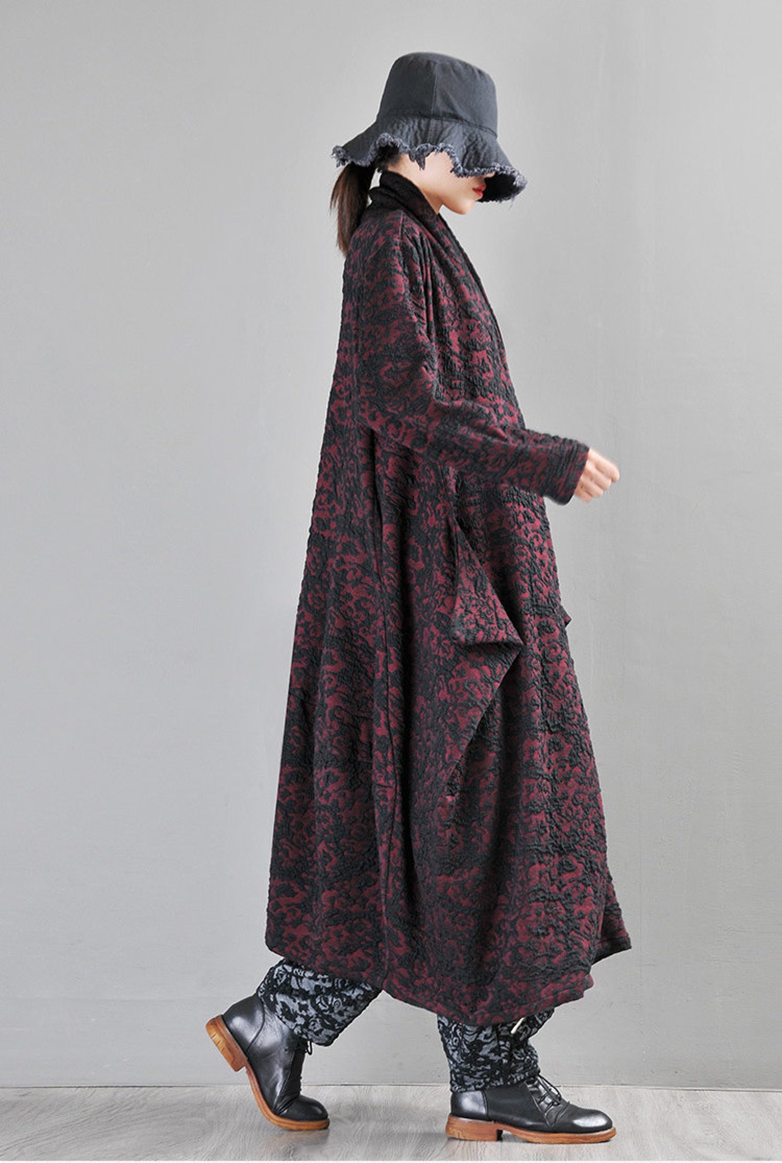 Red cotton cardigan for women Maxi cardigan Women cardigan | Etsy