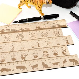 Measuring Rulers Svg-dxf Lightburn Files, Ruler Laser Cut File, School ...