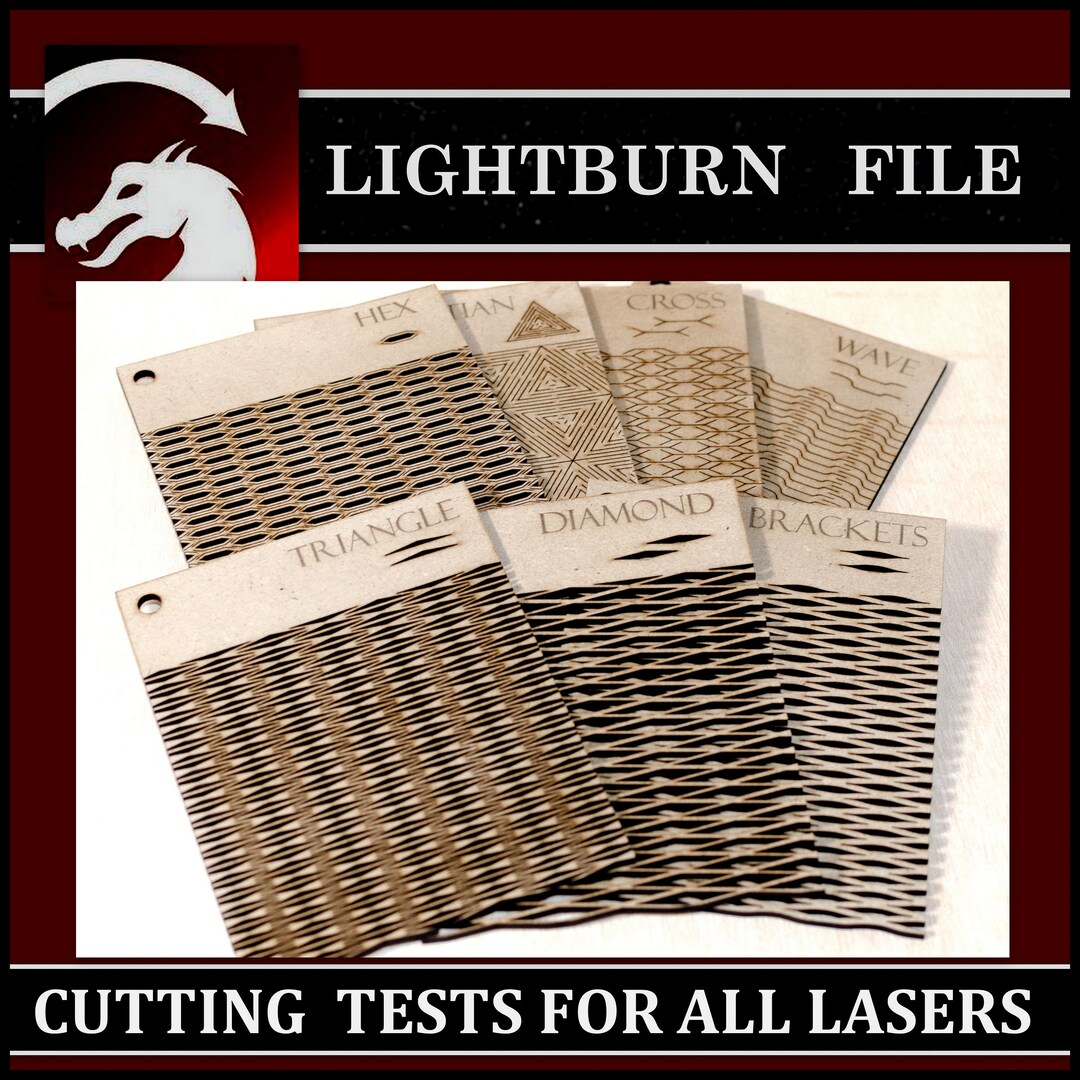 Living Hinge Template: Flexible Plywood Laser Cut Plates (SVG, DXF ...