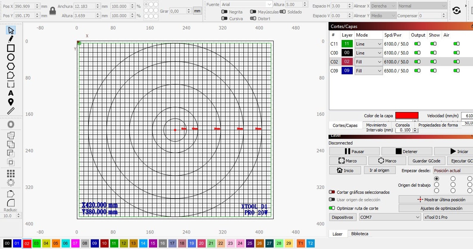Xtool D1 PRO 20W Grid File for Spoil Board Lightburn Digital - Etsy