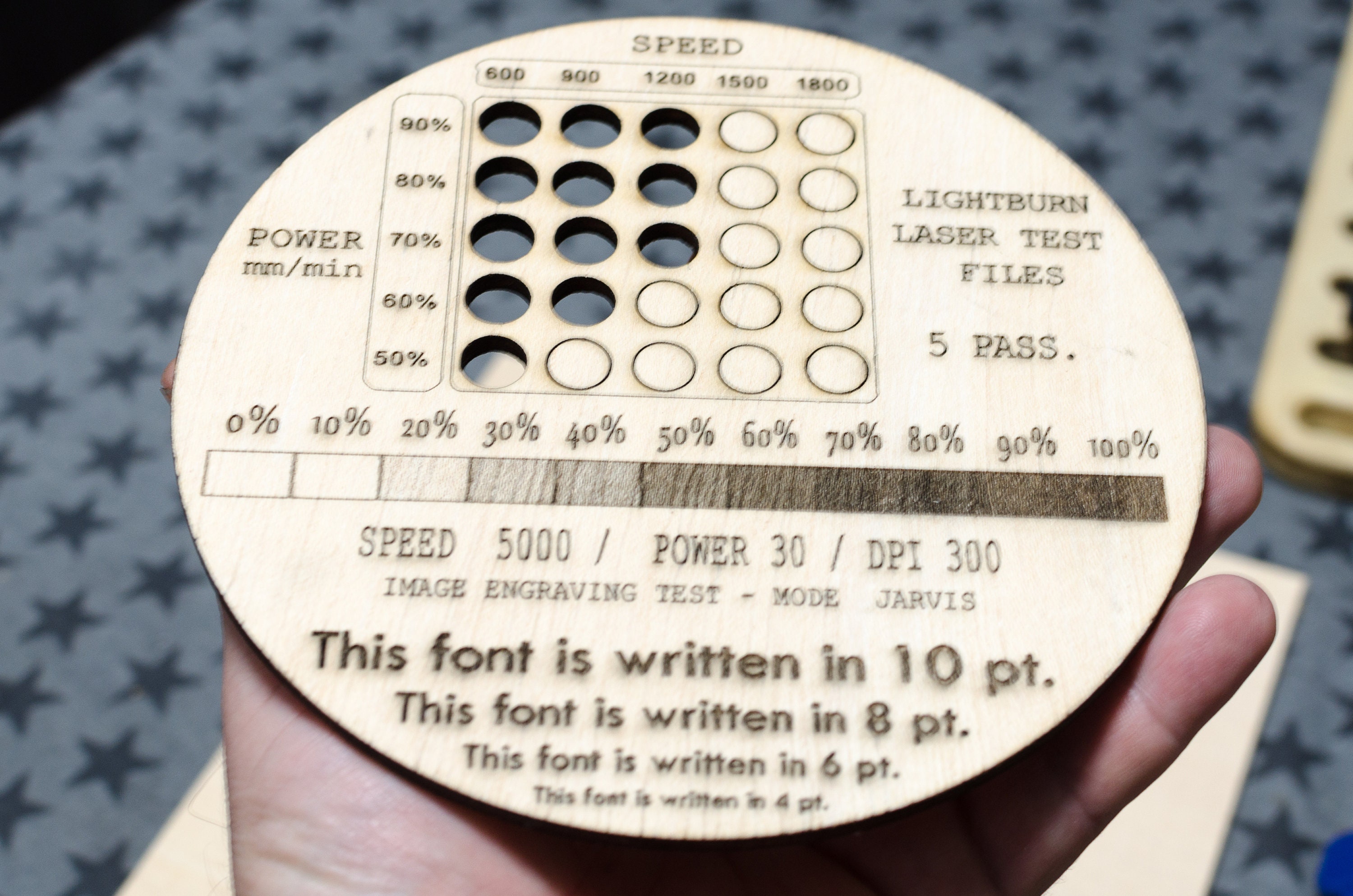 Cut Test, Plywood, Laser Scale, Material Test Card Light Burn, Laser ...