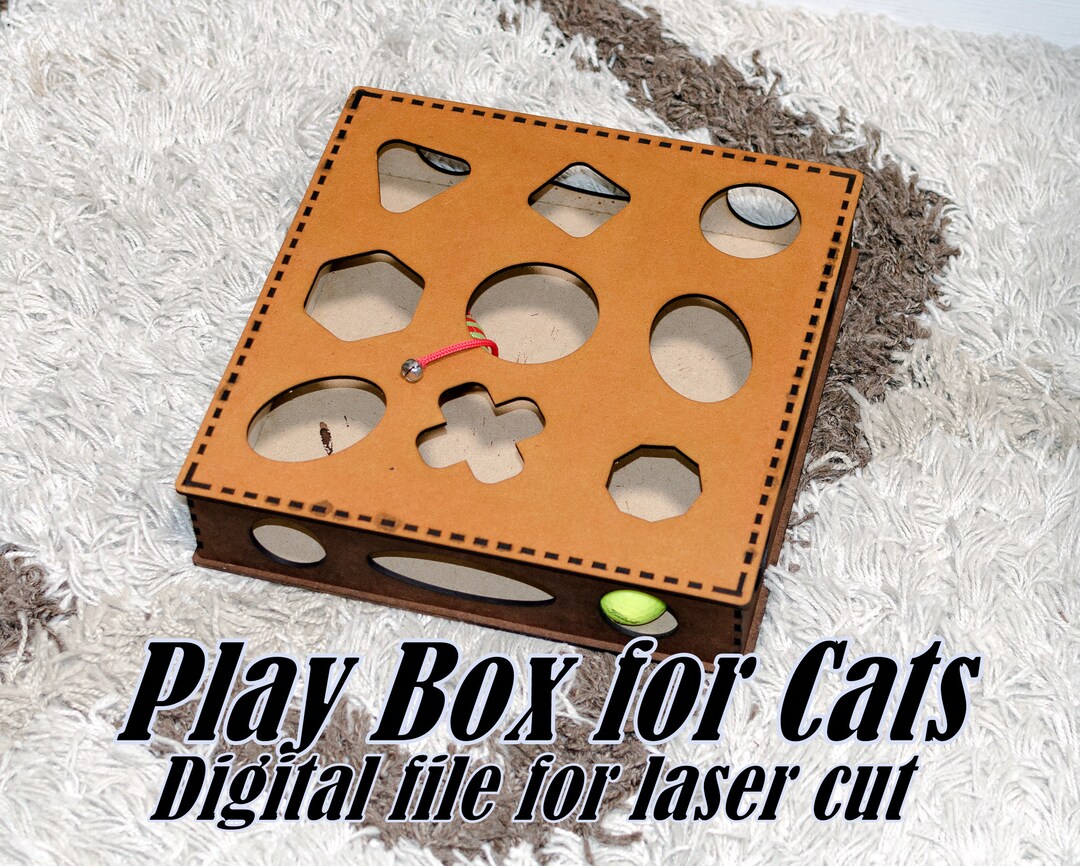Laser Cut Cat Game Box SVG: Kitten Puzzle Toy (digital Download) - Etsy