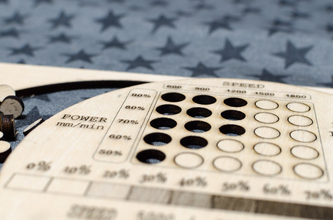 Cut Test Plywood Laser Scale Material Test Card Light Burn - Etsy