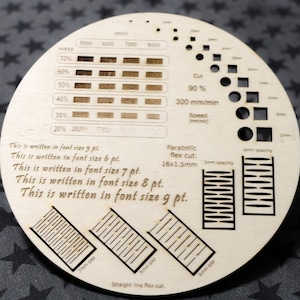 Lightburn Laser Test Card, Engraving and Cut Material Test, Laser Test ...