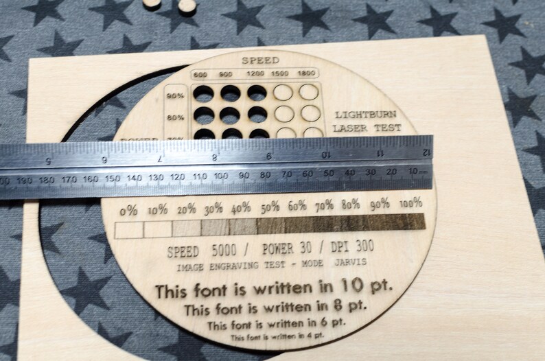 Cut Test Plywood Laser Scale Material Test Card Light Burn - Etsy