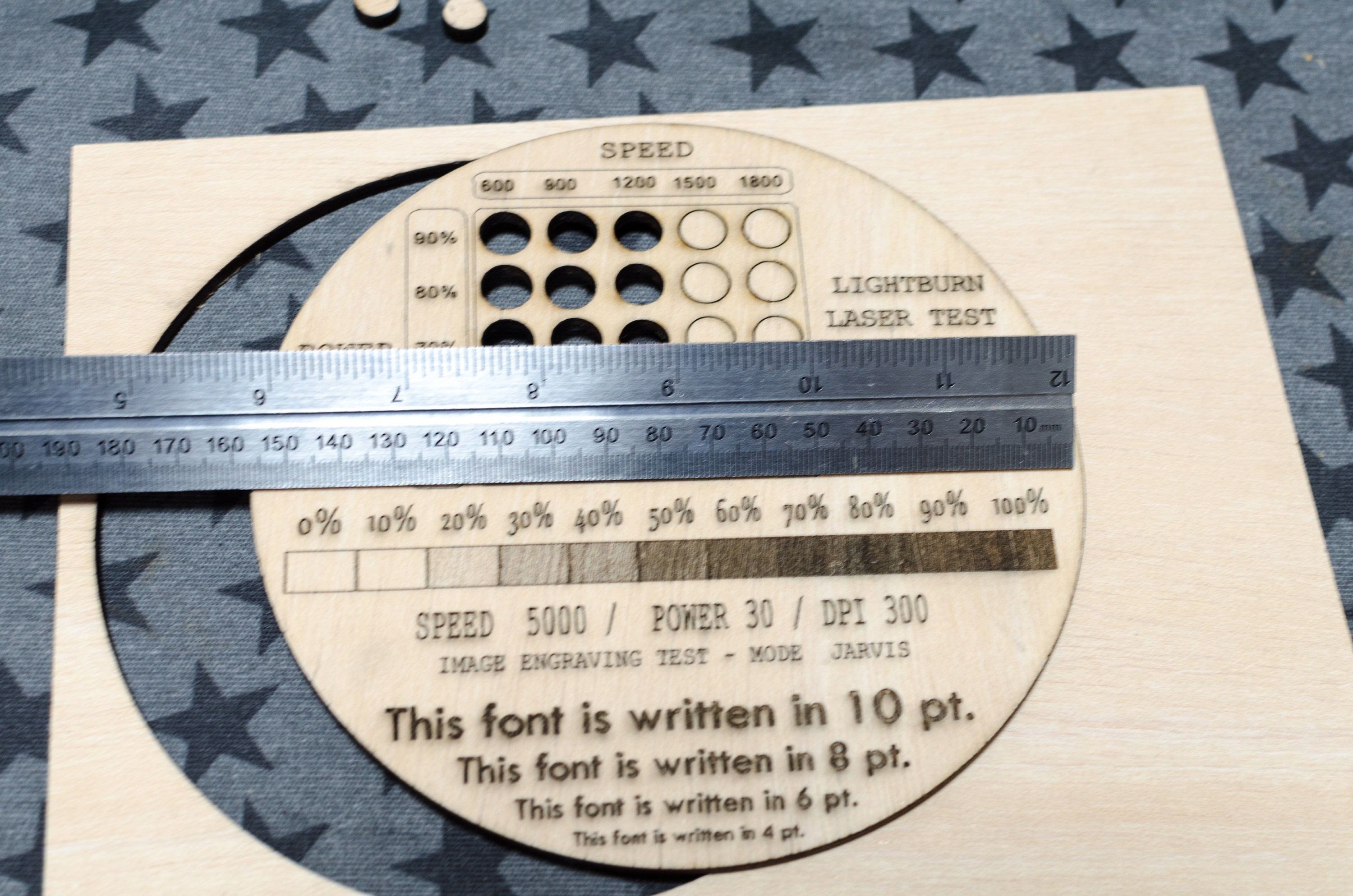 Cut Test Plywood Laser Scale Material Test Card Light Burn - Etsy