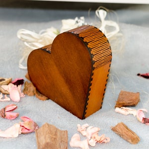 Laser Cut Heart Shaped Trinket Box, Laser Cut Heart Box Jewelry, Wooden ...