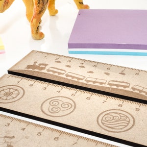 Measuring Rulers Svg-dxf Lightburn Files, Ruler Laser Cut File, School ...