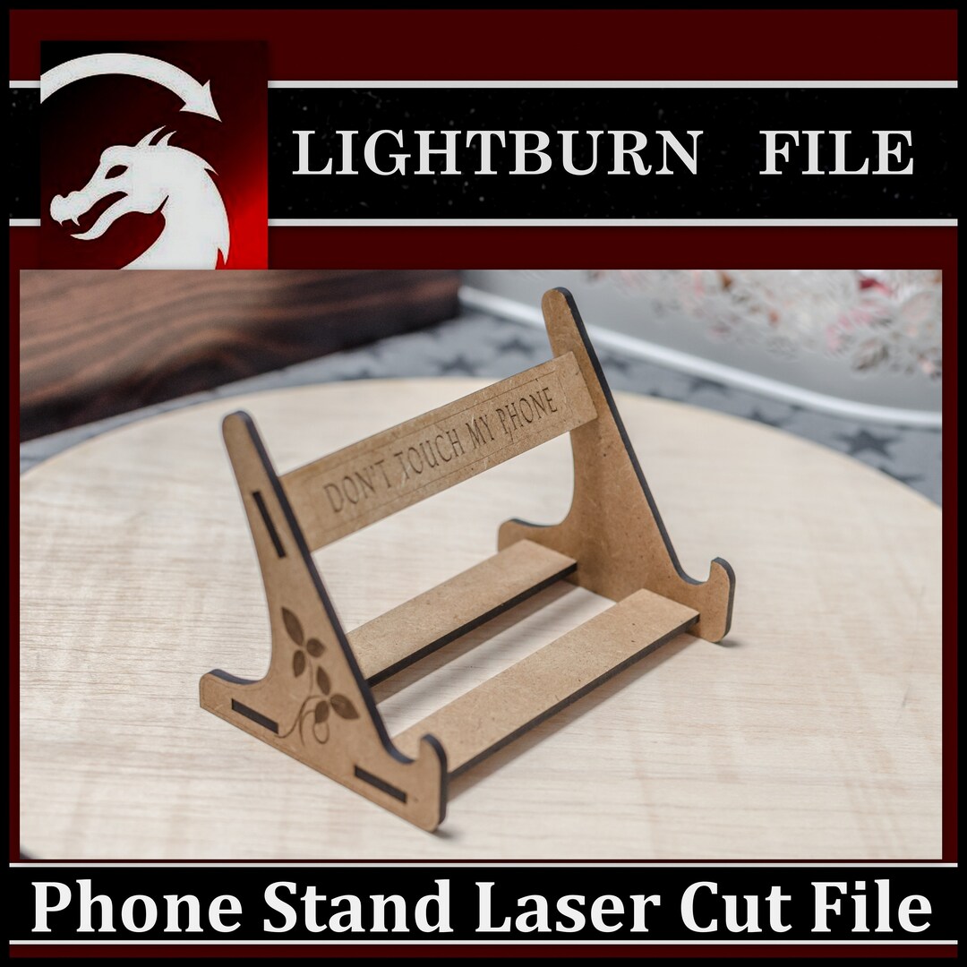 Phone Holder SVG File. Wooden Stand Laser. Phone Stand Laser Cut File ...