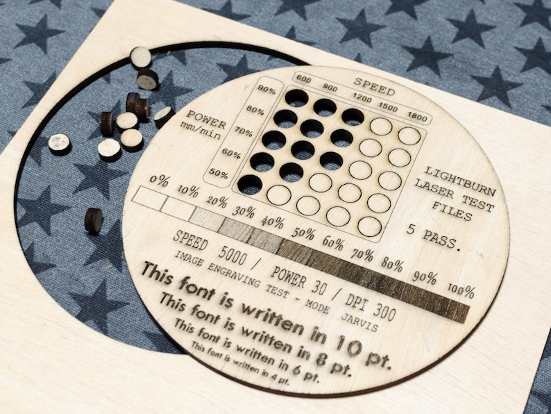 Cut Test Plywood Laser Scale Material Test Card Light Burn - Etsy