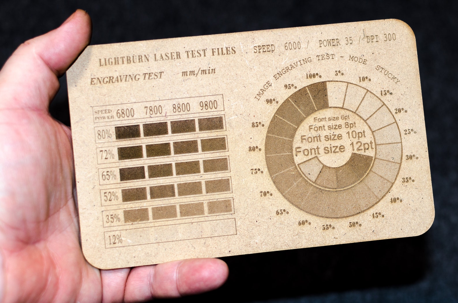 Lightburn Laser Engraved Test Files, Laser Test File SVG, Engrave Test ...