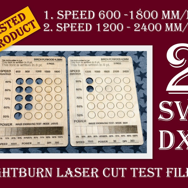 Lightburn Power Scale Test - Etsy