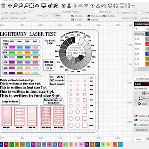 Lightburn Laser Test Card, Engraving and Cut Material Test, Laser Test ...