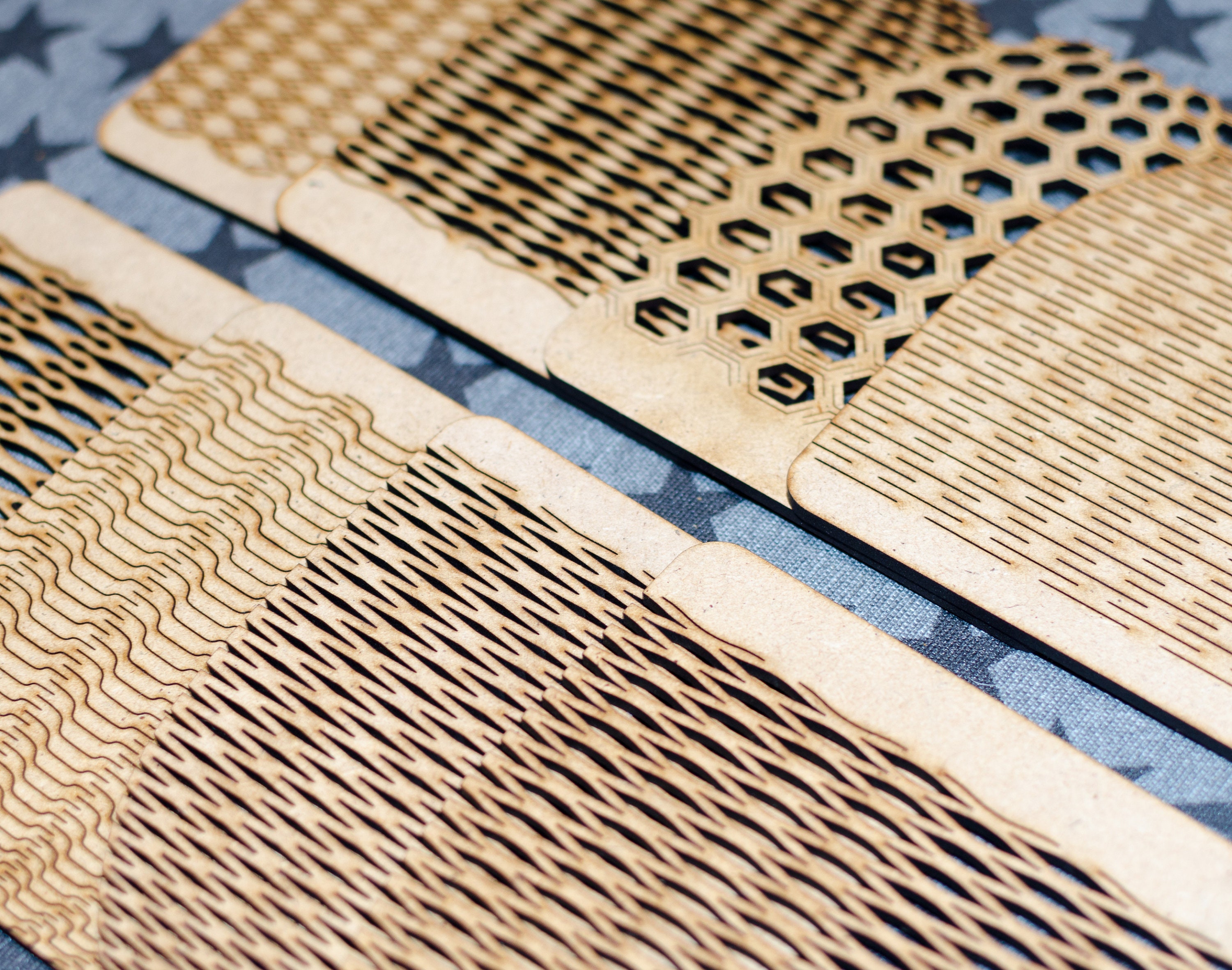 Curved Wood Laser Cut Patterns: Flexible Plywood Lightburn Template ...
