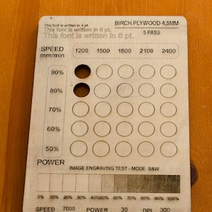 Lightburn Laser Test File: Plywood Cut & Engrave Scale (SVG/DXF) - Etsy