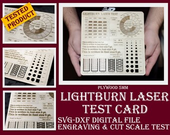 Lightburn Laser Timing Test Cards - Etsy