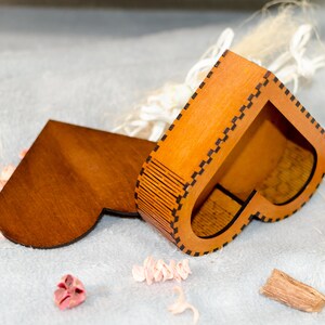 Laser Cut Heart Shaped Trinket Box, Laser Cut Heart Box Jewelry, Wooden ...