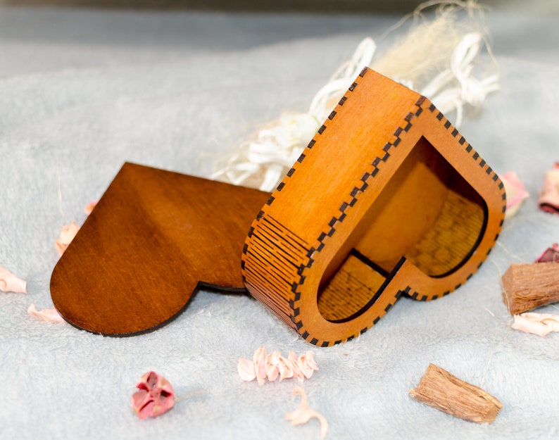 Laser Cut Heart Shaped Trinket Box Laser Cut Heart Box - Etsy