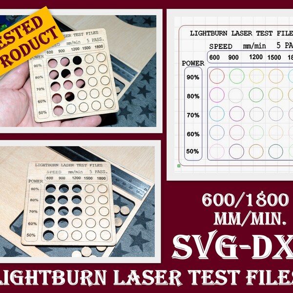 Laser Material Test Card - Etsy
