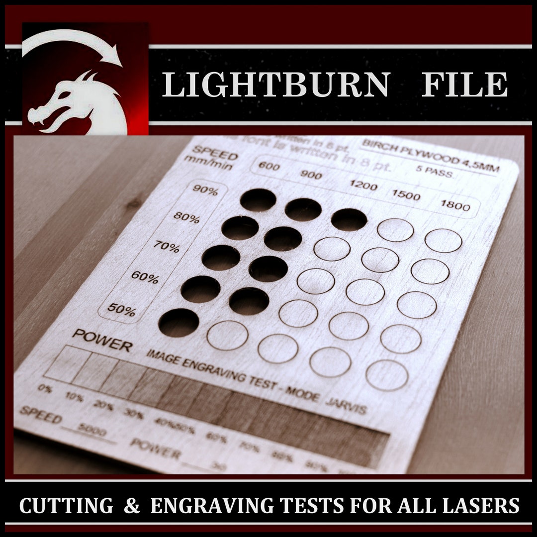 Laser Cut Test File SVG, Lightburn Laser Test Files, Engrave Test, Cut ... Laser Cut Test File SVG, Lightburn Laser Test Files, Engrave Test, Cut ...