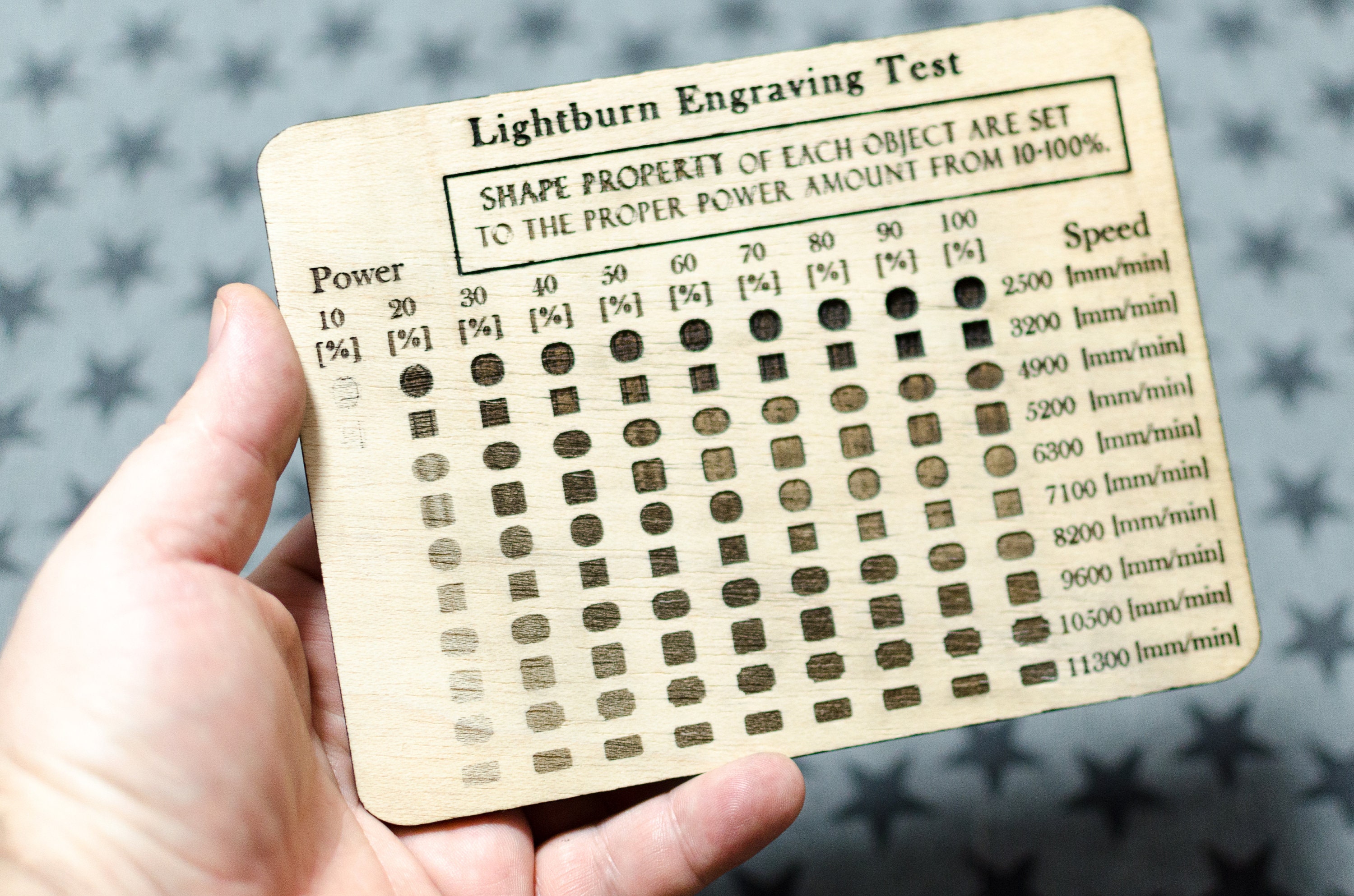Lightburn Engraving Laser Test Laser Scale Material Test - Etsy Australia