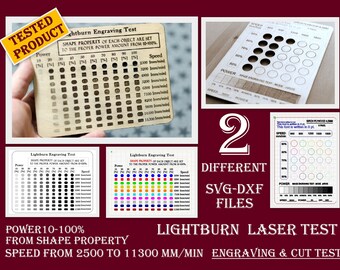 Lightburn Material Test - Etsy