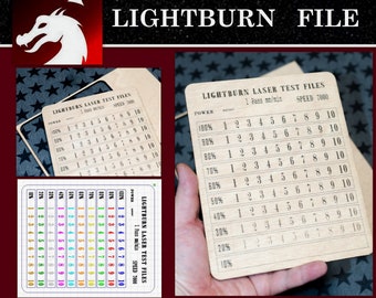 Lightburn Laser Engraved Test Files, Laser Test File SVG, Engrave Test ...